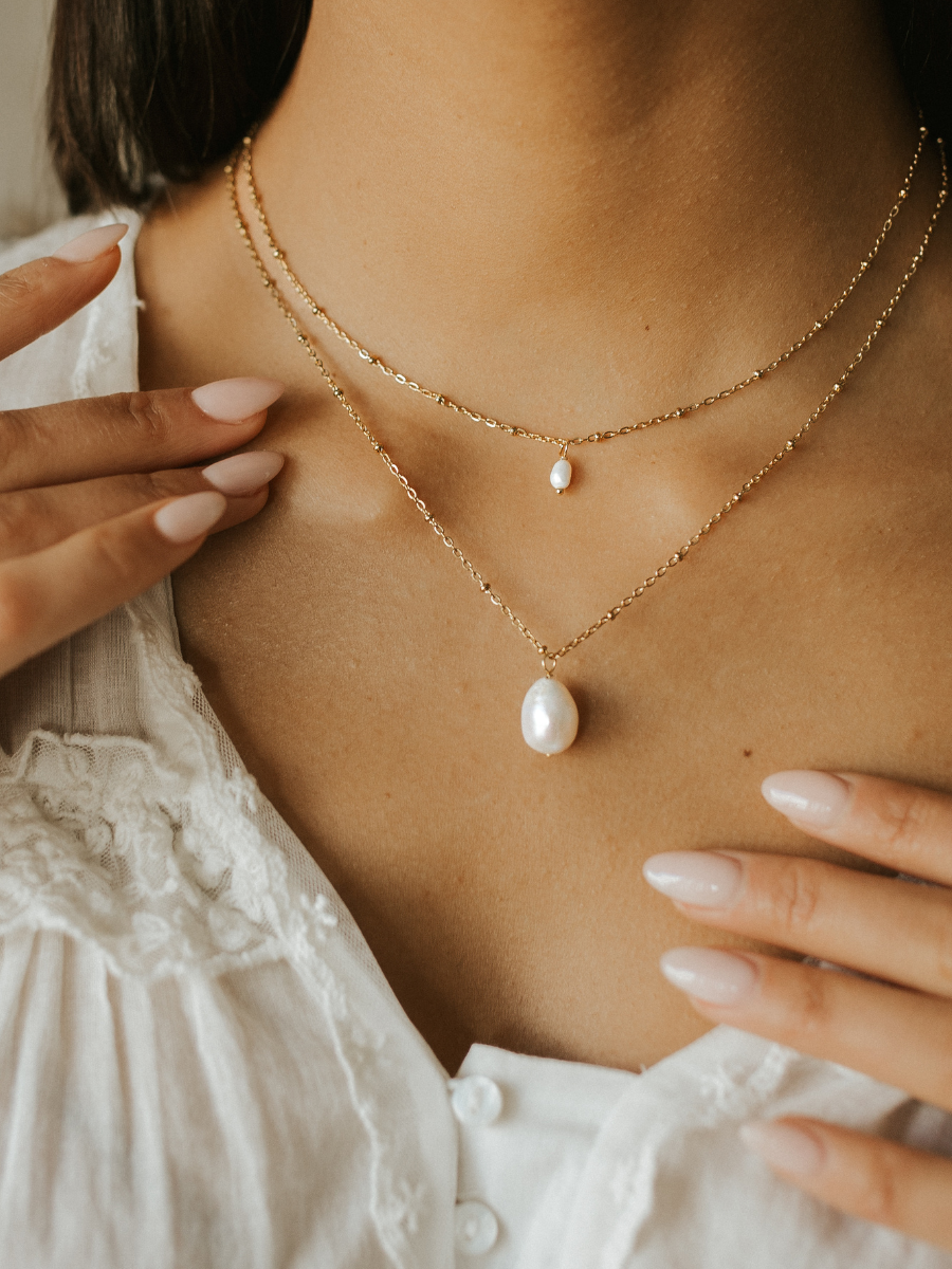 Chaîne Perla Evie - Plaqué Or – Boutique Soha inc.