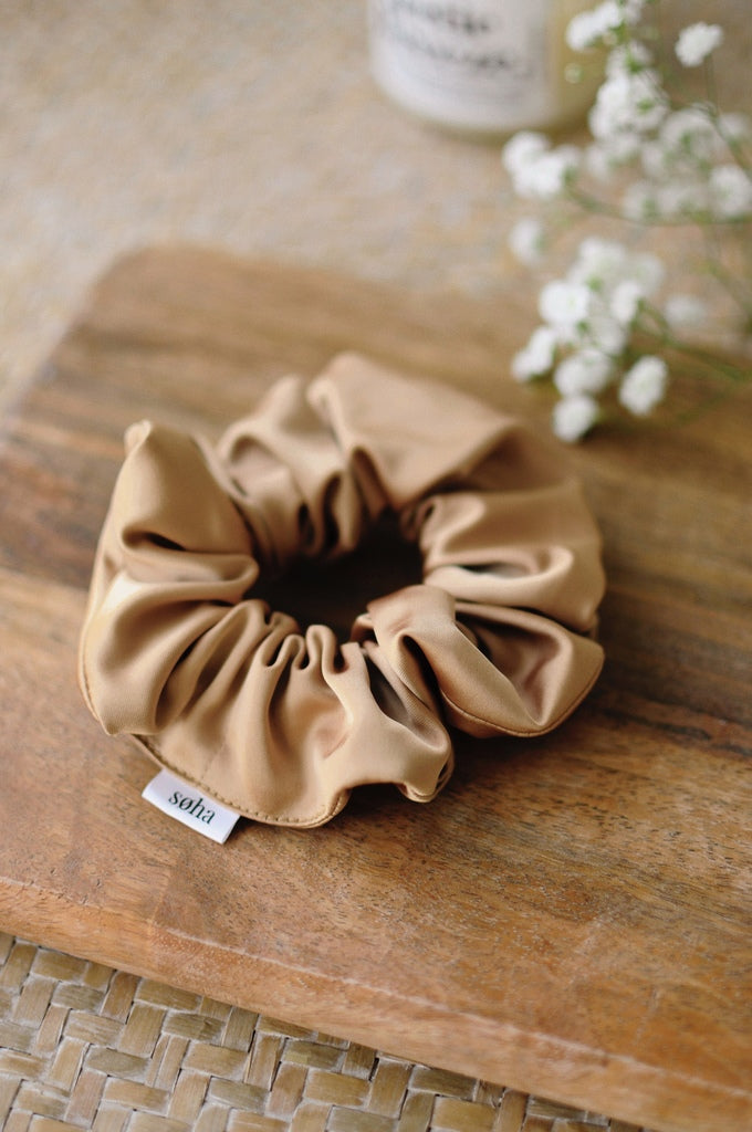 Chouchou en satin - Or – Boutique Soha inc.